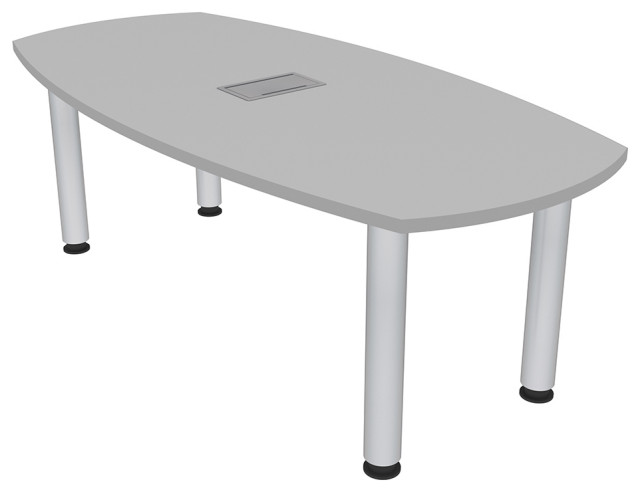 5X3 Arc Boat Shaped Meeting Table With Post Legs Data And Electric ...