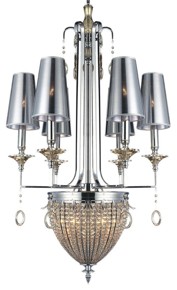 Modern Polished Chrome Crystal Chandelier Handcrafted Unique 46 ...