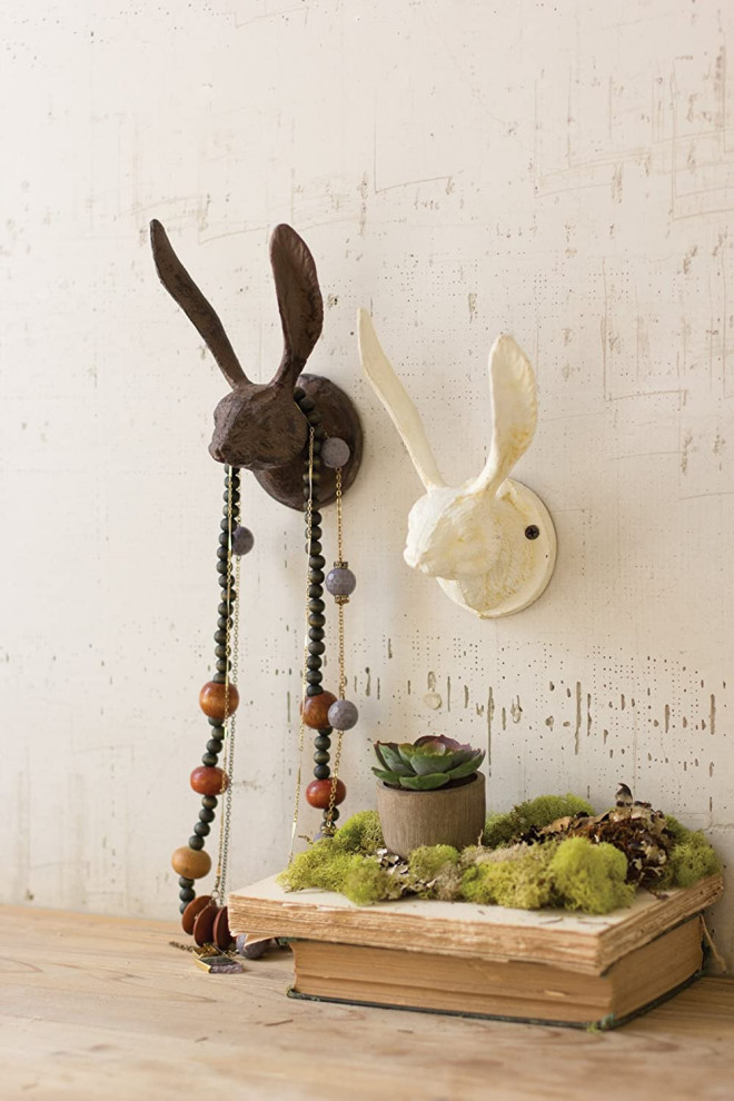 Rustic Cast Iron Rabbit Wall Hook - Tropical - Wall Hooks - by Imtinanz ...