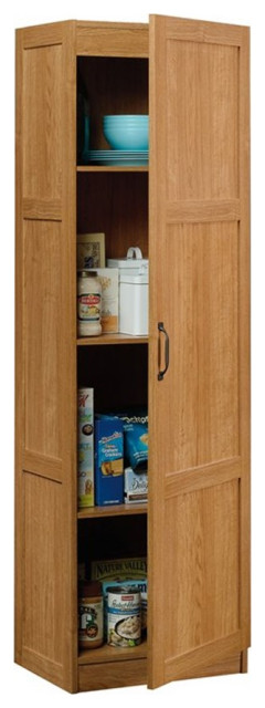 Sauder Engineered Wood Storage Pantry in Highland Oak Finish ...