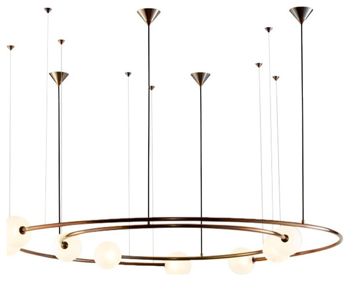 Planet Orbit Glass Ball LED Pendant Lamp, Dia43.3" - Contemporary ...