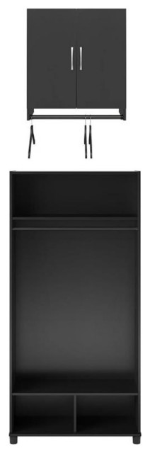 Home Square 2-Piece Set with 36" Wide Mudroom Cabinet and 2-Door Wall ...
