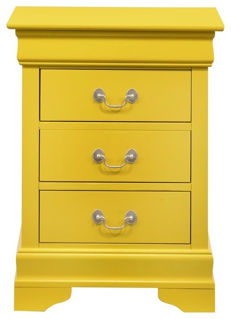 Nightstand With 3 Drawer - Eclectic - Nightstands And Bedside Tables ...