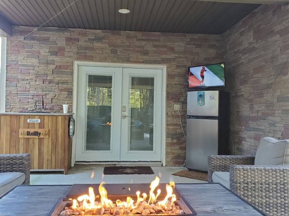 Desert Sunrise Stacked Stone DIY Patio Siding - Patio - Denver - by ...