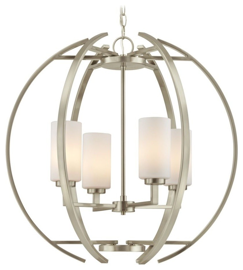 Large Modern Orb With 4-Lights - Contemporary - Chandeliers - by ...
