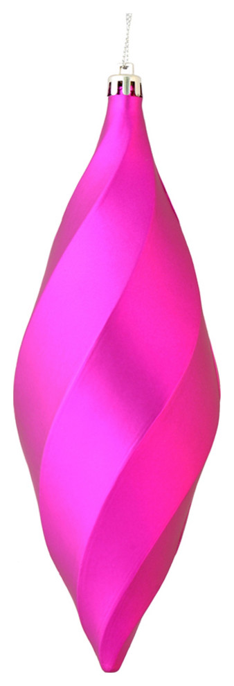 8" Fuchsia Matte Swirl Finial 6-Pack - Contemporary - Christmas ...