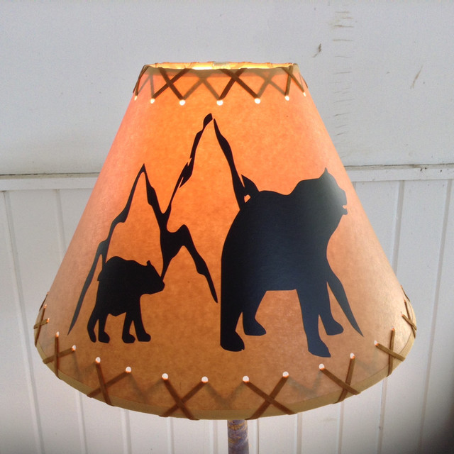 14" Diameter Bear Shade - Rustic - Lamp Shades - by Reel Lamps | Houzz