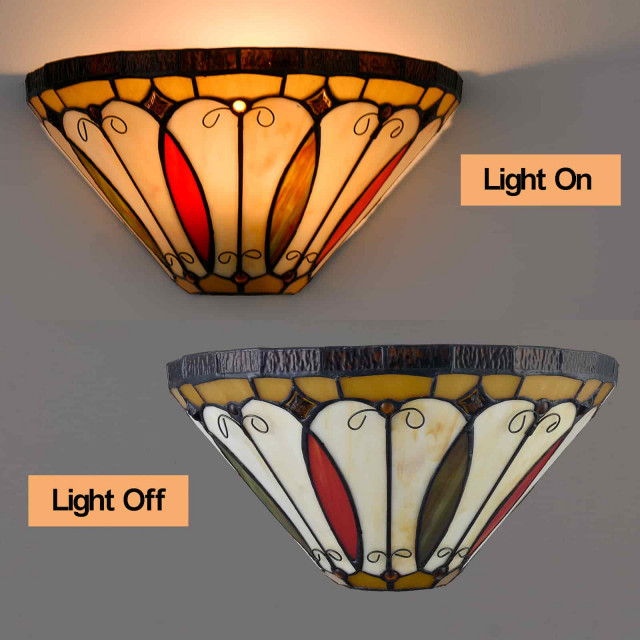 Tiffany Wall Sconce Wall Light With Stained Glass - Victorian - Wall ...