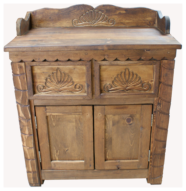 Milton Rustic Reclaimed Wood Bathroom Vanity, 28"x20"x32" - Traditional ...