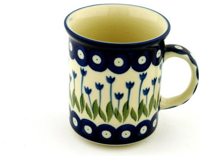 Polish Pottery 10 oz. Stoneware Mug Hand-Decorated Design ...