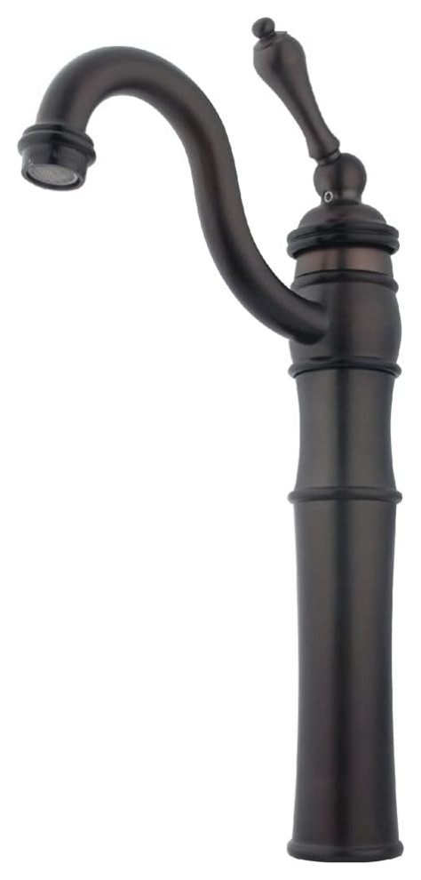 Traditional Bathroom Faucet, Tall Design With Single Lever, Oil Rubbed ...