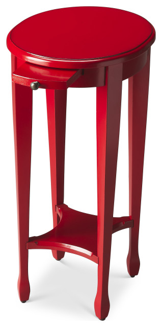 Arielle Red Round Accent Table, 1483293 - Contemporary - Side Tables ...