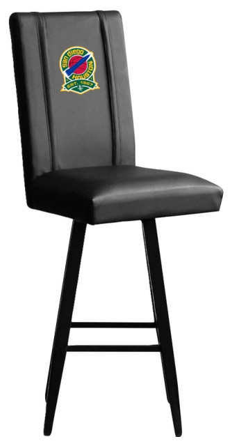 Houston Rockets Commemorative Swivel Bar Stool With Black Vinyl ...