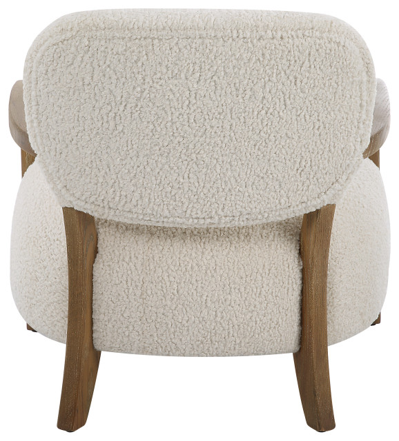 Telluride Natural Shearling Accent Chair - Transitional - Armchairs And ...