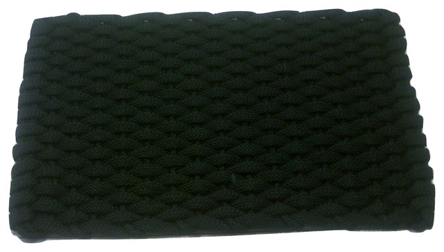 24"x38" Rockport Rope Mat, Black With Black Insert, 38"x24 ...