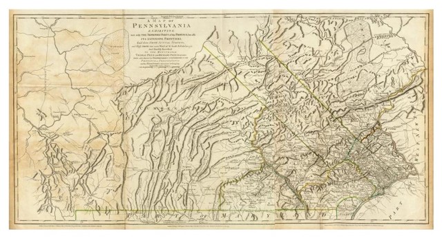 "Map of Pennsylvania, 1776" Digital Paper Print by Thomas Jefferys, 32 ...