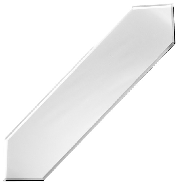 Reflections Peel & Stick 3x12 in Beveled Mirror Picket Tile in Silver ...
