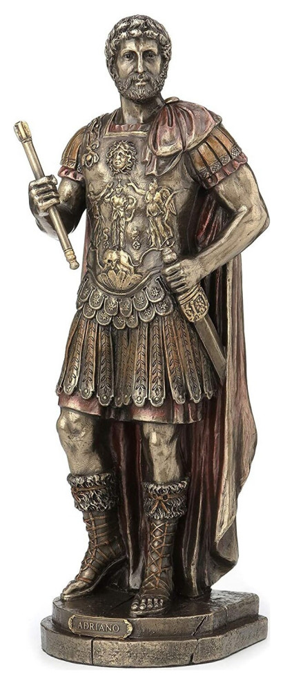Roman Emperor Adriano Hadrian Bronze Finished Statue By Veronese Design ...