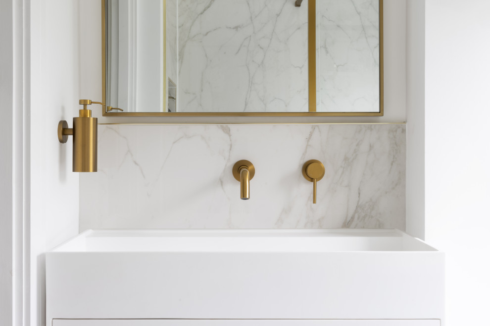 Marble-inspired luxury upstairs and downstairs with CRL Stone - Modern ...