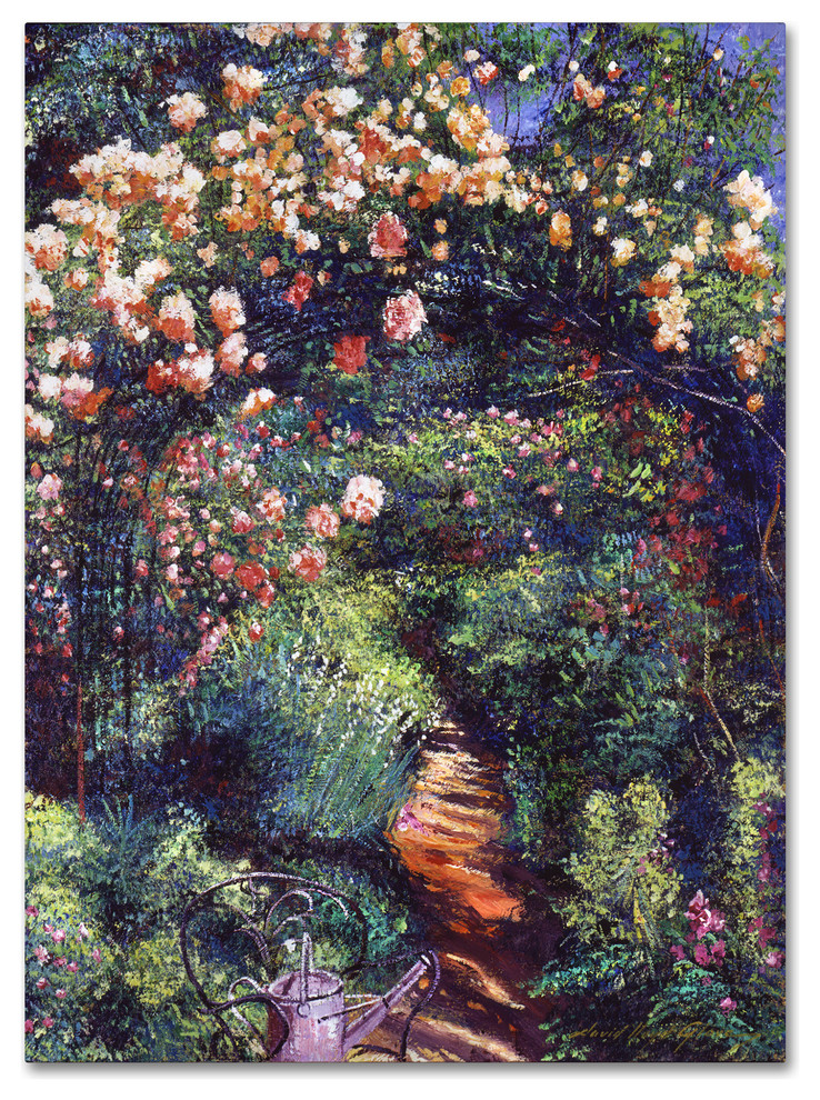 David Lloyd Glover 'Rose Arbor Pathway' Canvas Art, 24"x32 ...