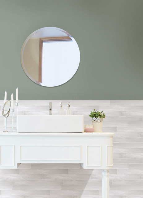 Ash Porcelain Planks Peel & Stick Rolled Backsplash, Bolt ...