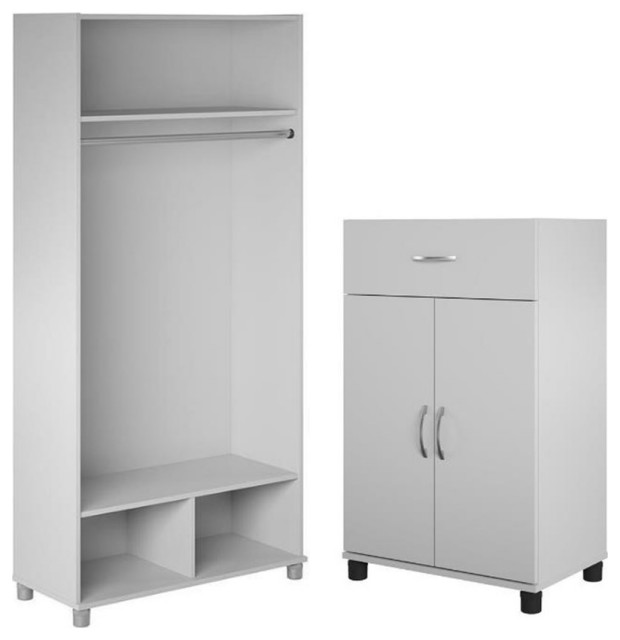 Home Square 2-Piece Set with 36" Wide Mudroom Cabinet & 24" Base ...