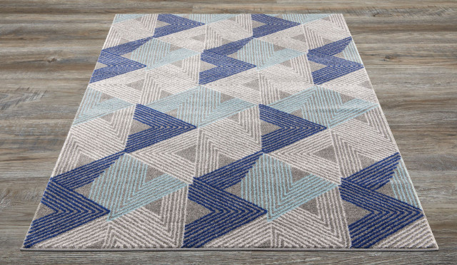 Twist Pls10652 Gray_Blue 7.10x10 Area Rug - Contemporary - Area Rugs ...