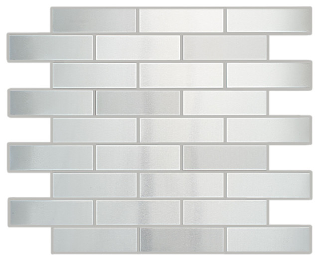 Brickset Metallix Mosaic, Brushed Stainless Steel, Sample ...