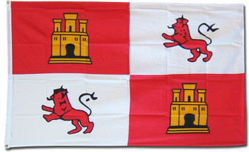 Spain, 3'x5' Historic Polyester Flag, Crown of Castile - Contemporary ...