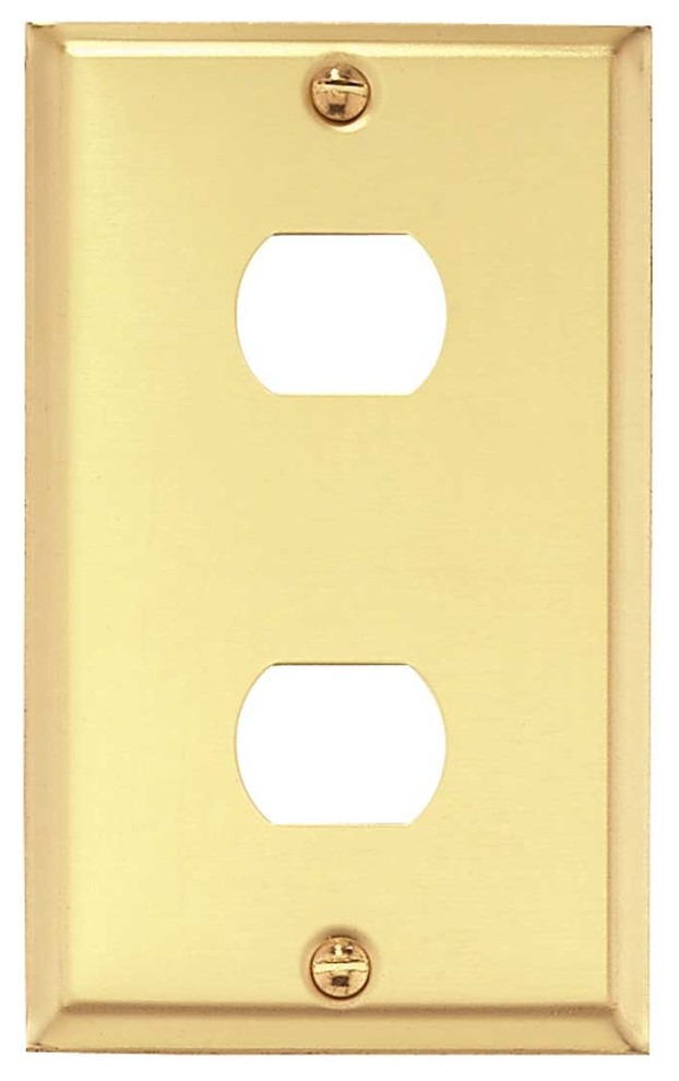 Switchplate Brushed Solid Copper Double Interchangeable - Transitional ...