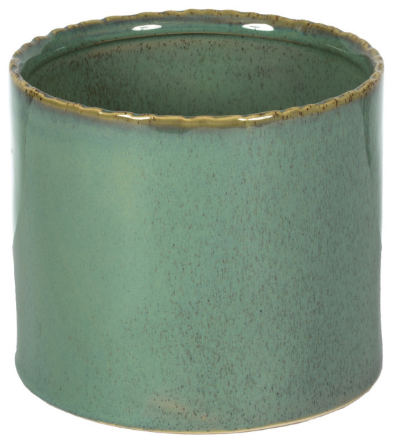Vickerman Fq199004 4.25" Pine Green Ceramic Pot - Contemporary - Indoor ...