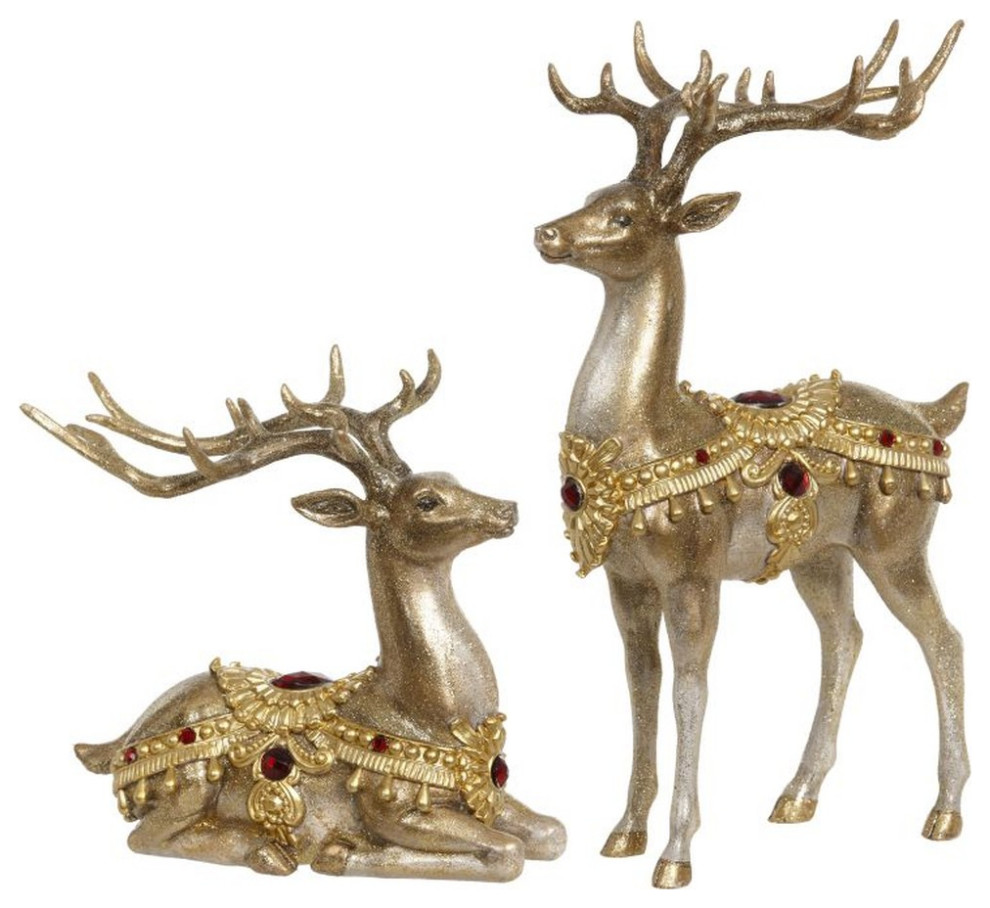 Mark Roberts 2020 Collection Elegant Deer 12" Assortment of 2 Figurines ...