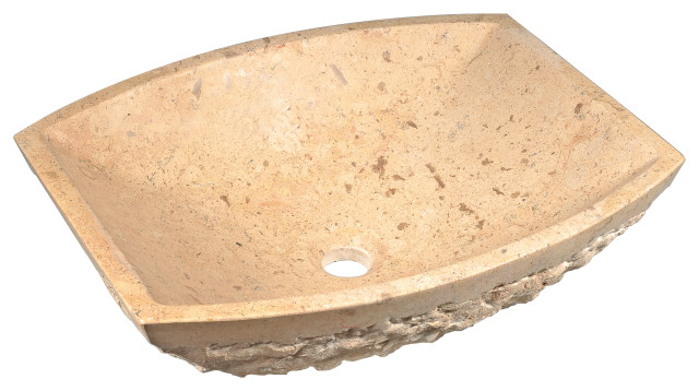 ANZZI Moon Series Exotic Stone Bathroom Vessel Sink - Rustic - Bathroom ...