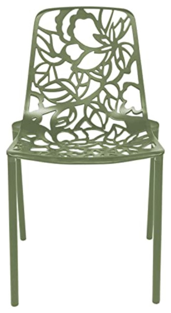 LeisureMod Modern Devon Aluminum Chair, Set of 4 - Contemporary ...