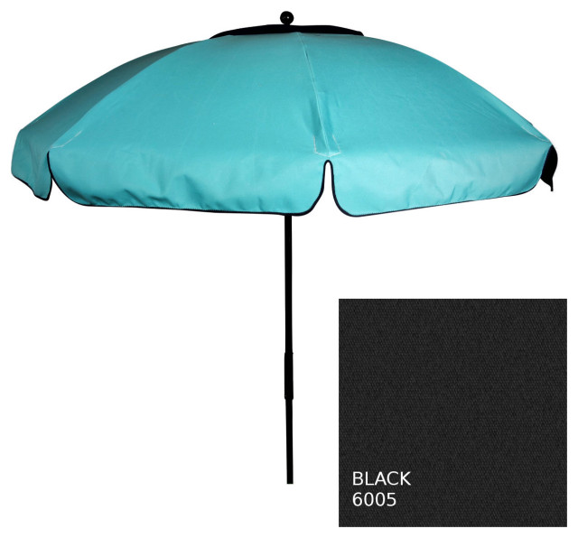 Bal Harbor 6 Rib .500 9' Hexagon Standard Umbrella, Black ...