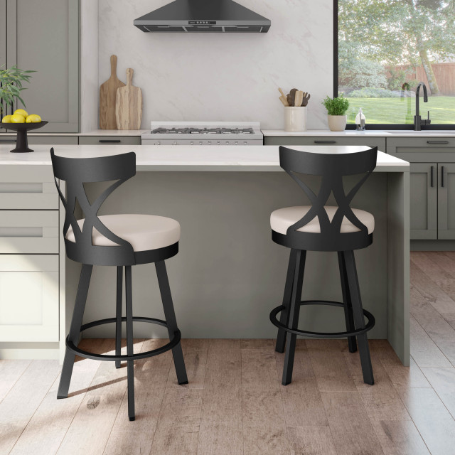 Amisco Washington Swivel Counter and Bar Stool, Counter Height ...