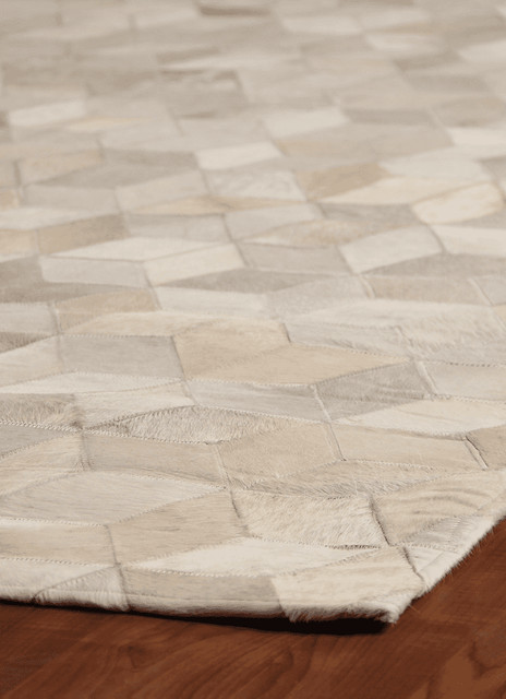 Laramie Natural Hide Rug, Ivory, 5'x8' - Contemporary - Area Rugs - by ...