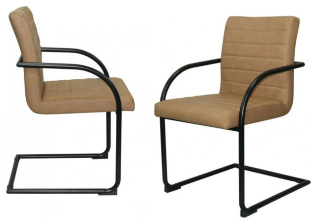 Nells Modern Tan Dining Chair, Set of 2 - Industrial - Dining Chairs ...