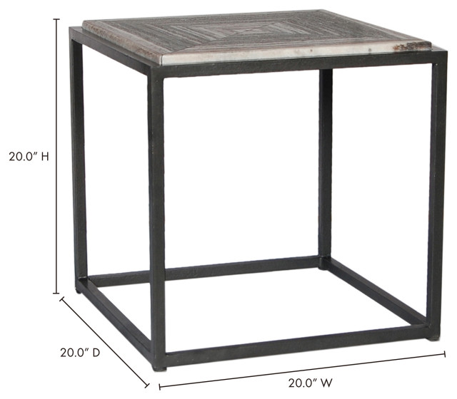 Contemporary Winslow Marble Side Table - Grey - Transitional - Side Tables And End Tables - by ...