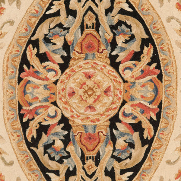 Safavieh Savonnerie sav206a Rug, Ivory/Gold, 3'0" x 5'0" - Victorian ...