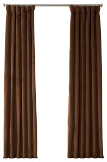 Signature Java Blackout Velvet Curtain Single Panel - Contemporary - Curtains - by Half Price ...