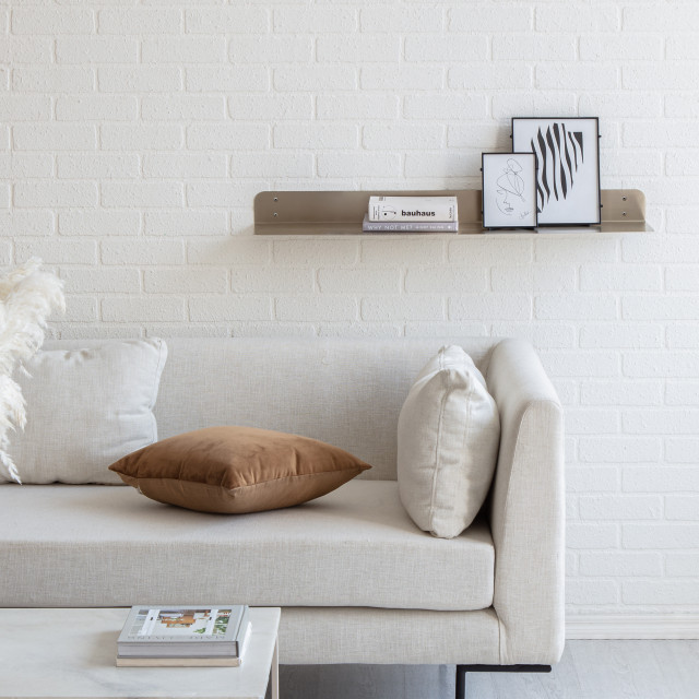 Saffron Fabs Metal Wall Shelves, 36x8 - Transitional - Display And Wall ...