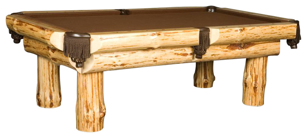 Klondike Log Pool Table by Viking Log, 7' - Rustic - Game Tables - by ...