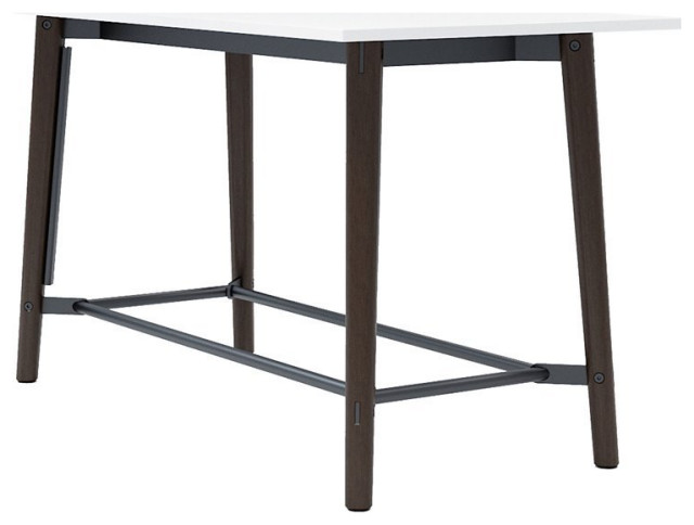 Olio Designs Della 36" x 72" Wooden Counter Height Dining Table in ...