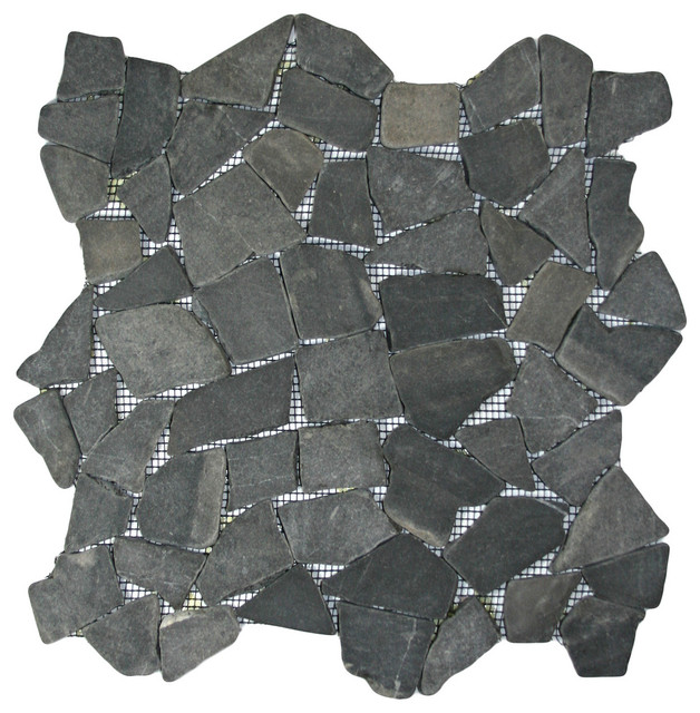 Grey Mosaic Tile - Contemporary - Mosaic Tile - by Pebble Tile Shop | Houzz