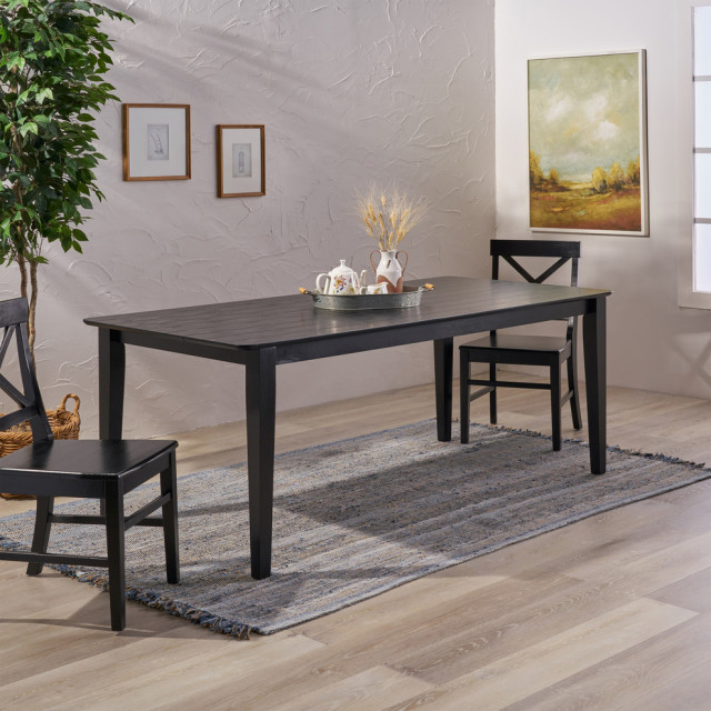 Odelia Rectangular 8-Seat Farmhouse Dining Table - Transitional ...