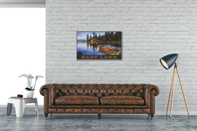 Darrell Bush East Lake Art Print, 24"x36" - Contemporary - Fine Art ...