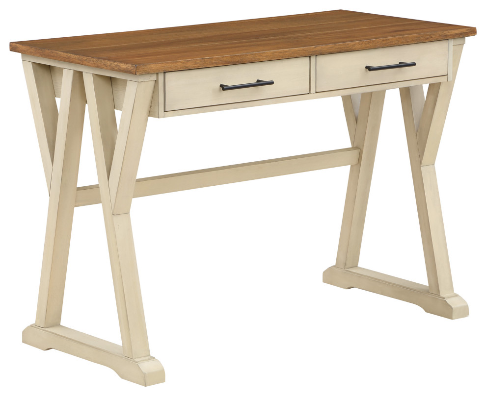 Jericho Rustic Writing Desk With Drawers - Transitional - Desks And ...