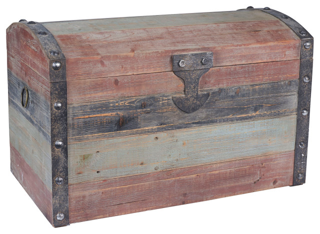 Large Wooden Storage Trunk - Farmhouse - Decorative Trunks - by ...