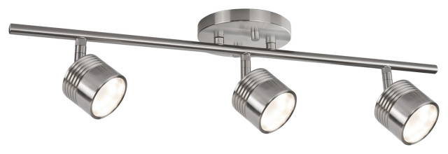 Lyra Track Light, Modern LED Fixed Track Fixture, Brushed Nickel, 5x22 ...